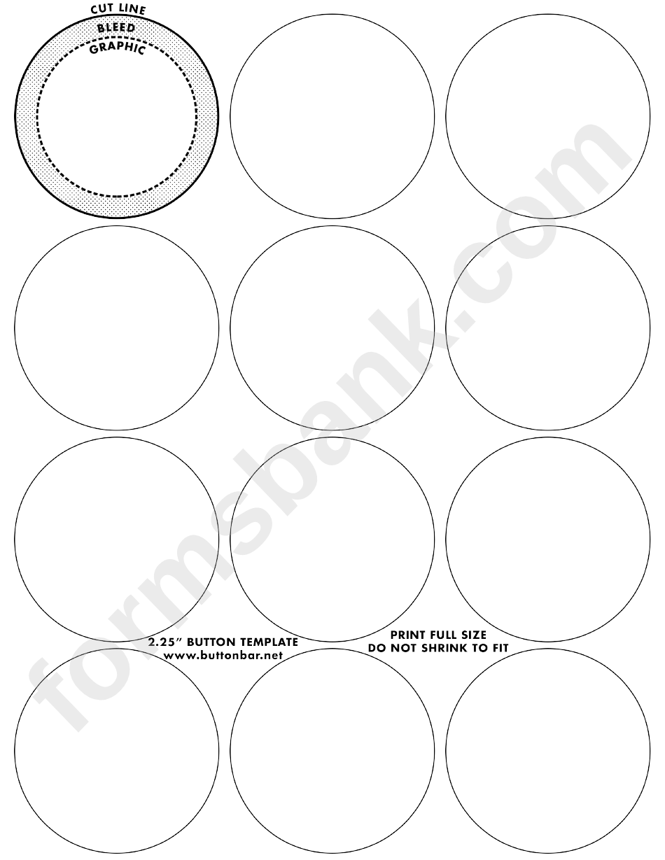 2 25 Inch Small Button Templates Printable Pdf Download