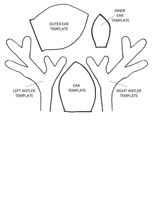 Reindeer Antlers Cut Out Template Printable Word Searches