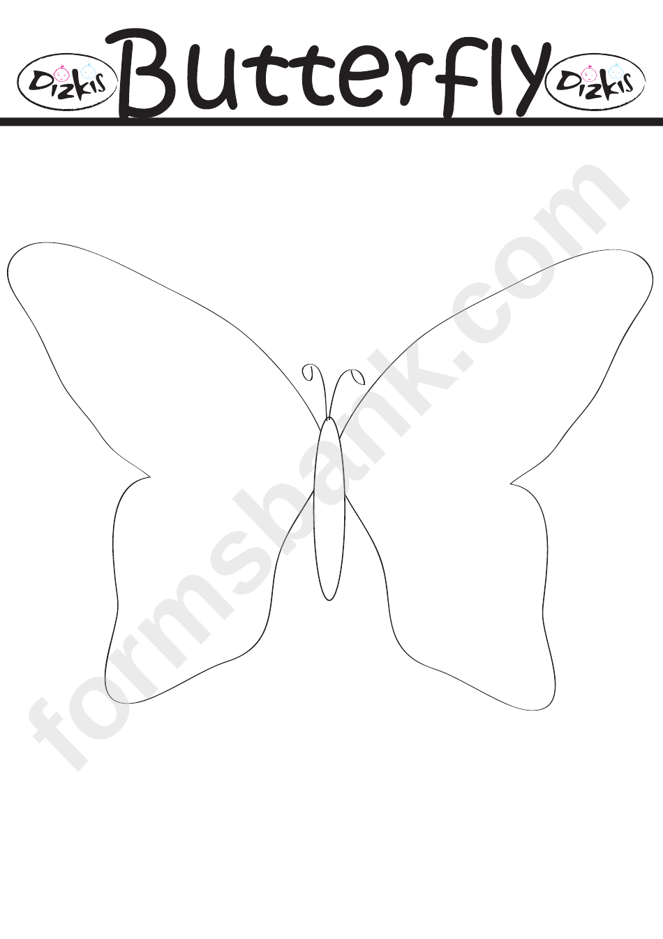 Large Butterfly Template Printable Pdf Download