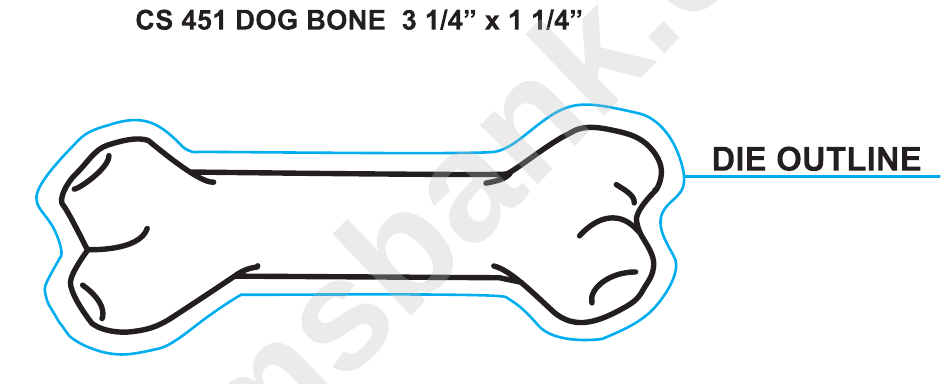 Blank Dog Bone Template printable pdf download