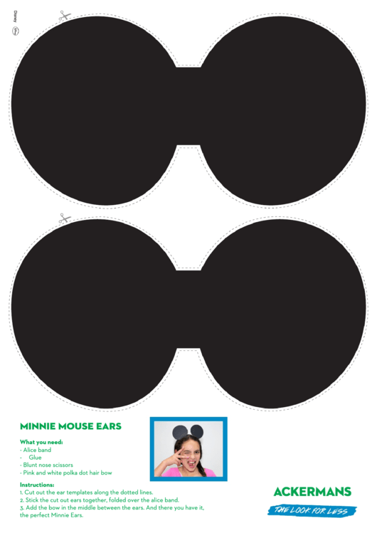 Free Printable Minnie Mouse Ears Template Printable Templates