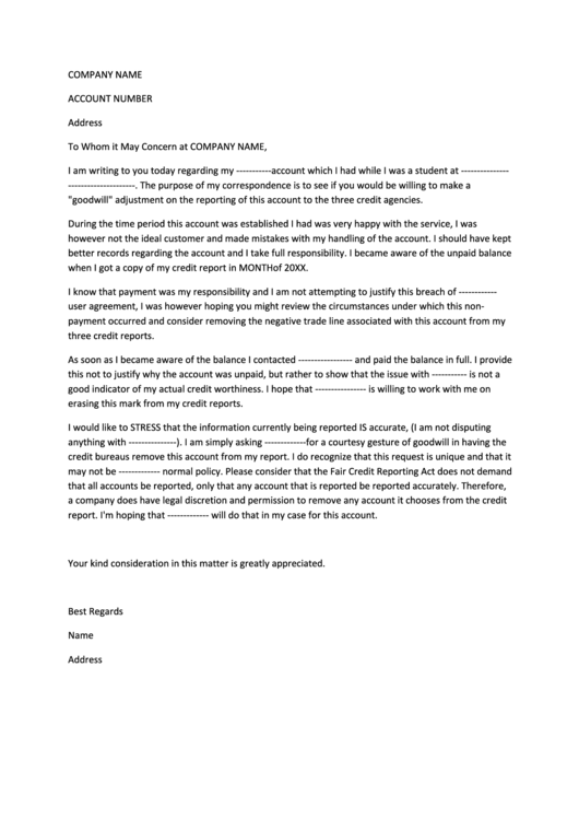 Top Goodwill Letter Samples Free To Download In PDF Format