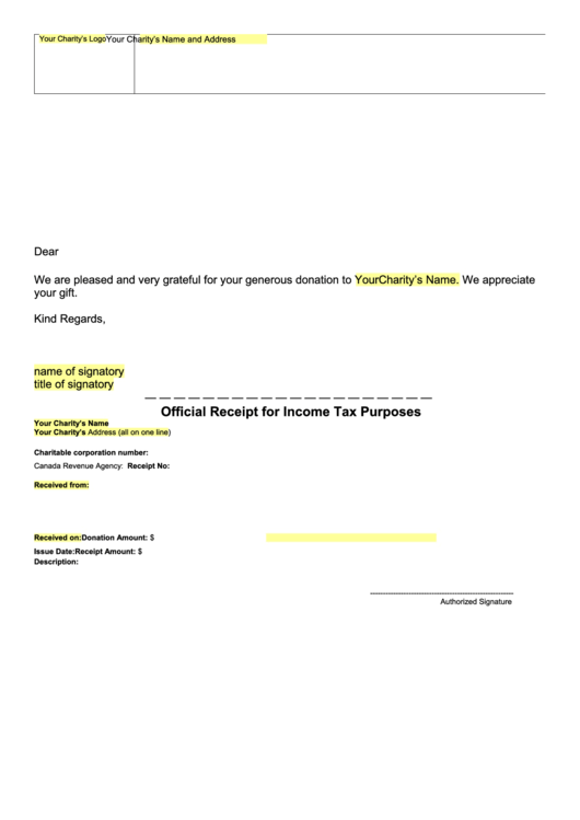 Fillable Official Receipt For Income Tax Purposes Printable Pdf Download