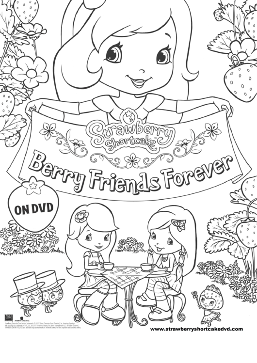 Berry Friends Forever Coloring Page printable pdf download