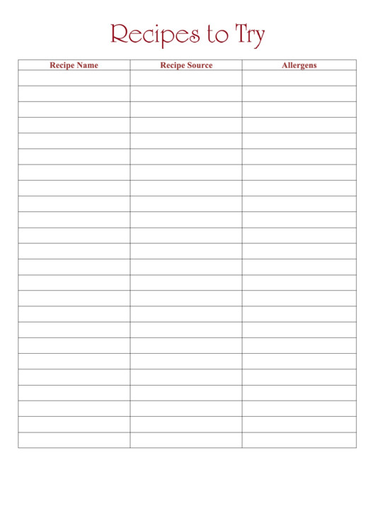 17 Recipe Templates Free To Download In PDF