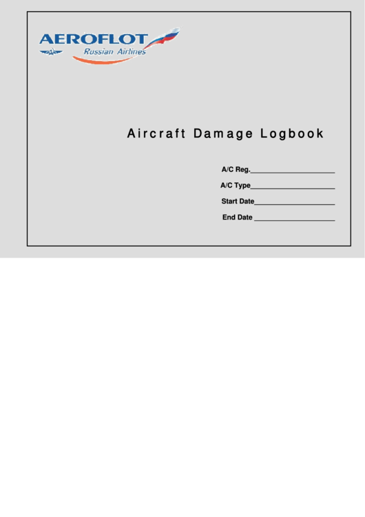 Aircraft Damage Logbook printable pdf download