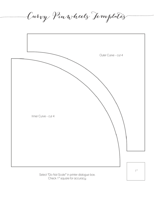 Curvy Pinwheels Template printable pdf download