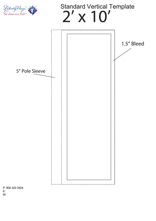 Rectangle Flag 2x10 Template printable pdf download