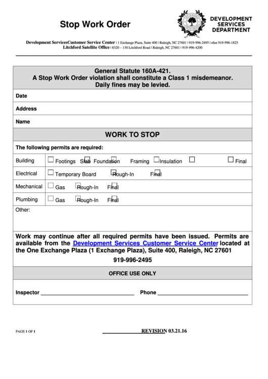 Stop Work Order Template