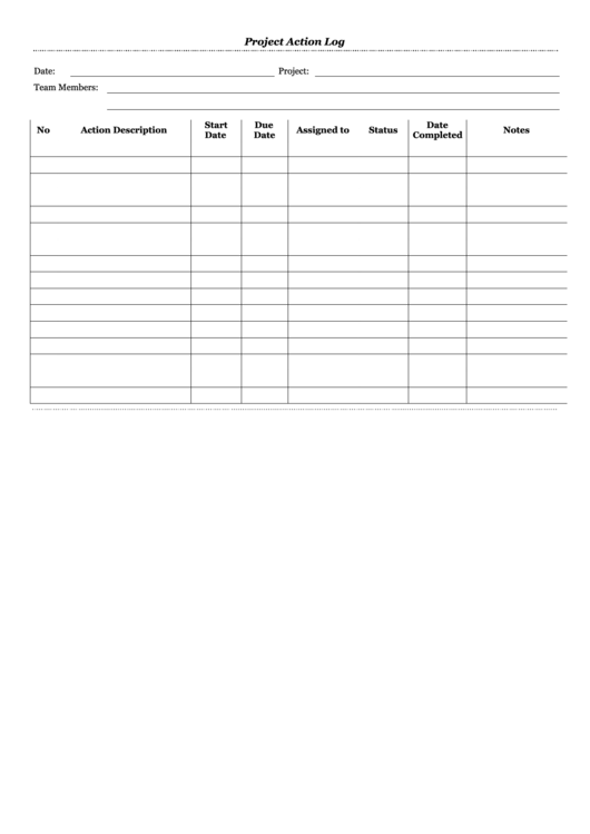 Top Project Log Book Templates free to download in PDF format