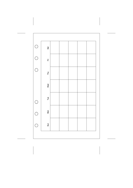 Pocket Calendar Template printable pdf download
