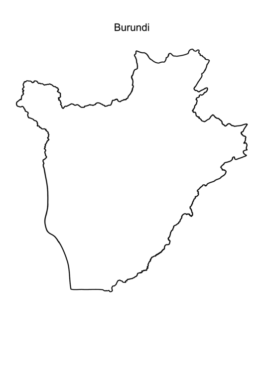 Burundi Map Template printable pdf download