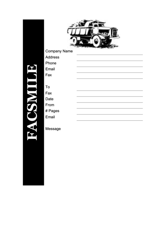 Facsimile Template - Construction printable pdf download