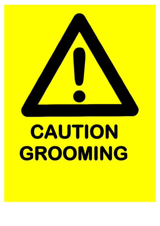 Caution Grooming printable pdf download