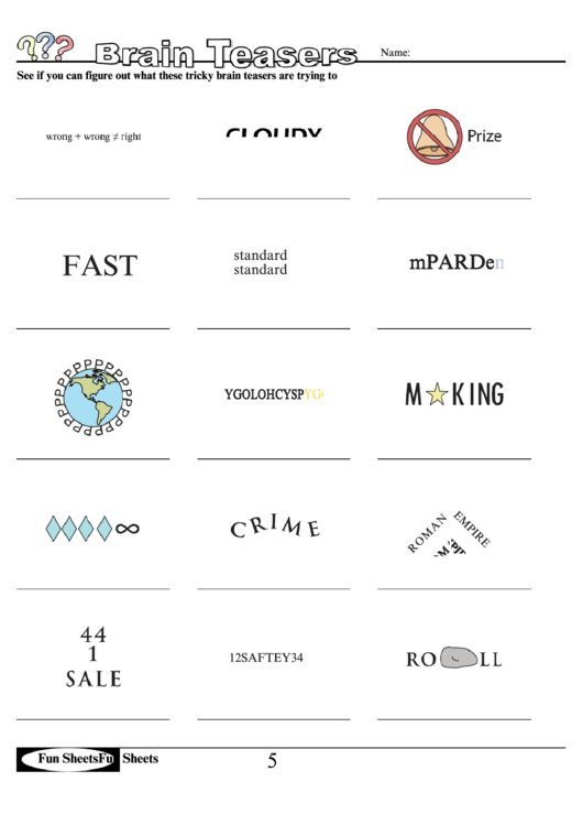 Logic Puzzle Template printable pdf download