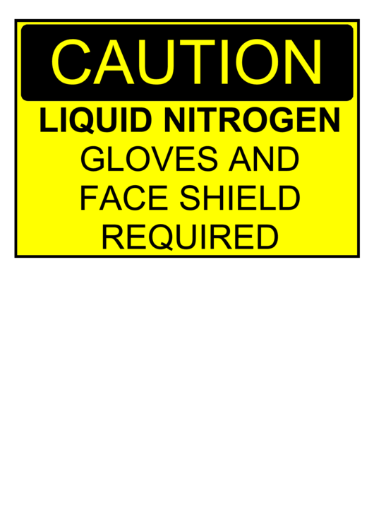 Caution Liquid Nitrogen printable pdf download Caution Liquid Nitrogen printable pdf download