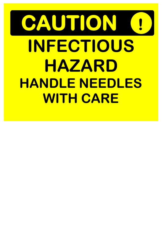 Caution Infectious Hazard printable pdf download