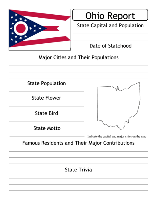 State Research Report Template - Ohio printable pdf download