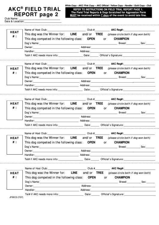 Form Jfsec3 - Field Trial Report printable pdf download Form Jfsec3 - Field Trial Report printable pdf download