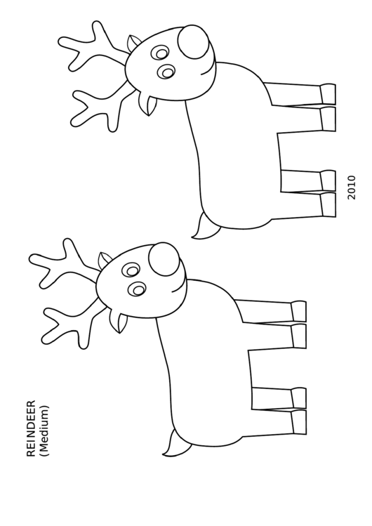 Blank Reindeer Template Medium Printable Pdf Download