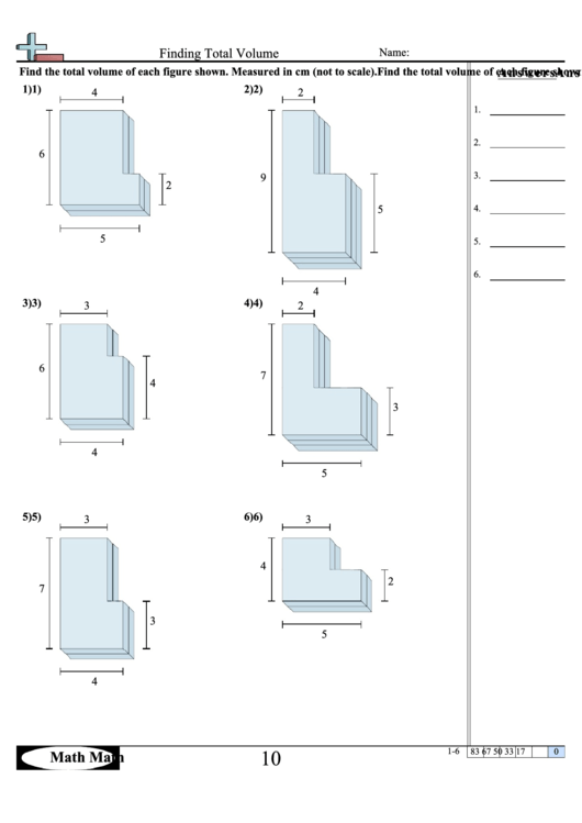 Finding Volume Of Rectangular Prisms Worksheet printable pdf download