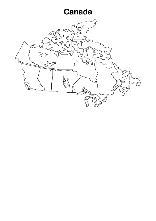 Canada World Map Coloring Sheet printable pdf download