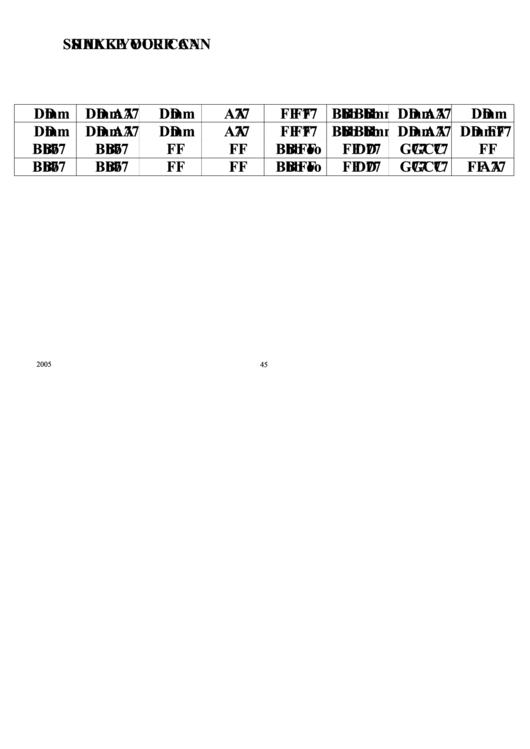 Shake Your Can Chord Chart printable pdf download
