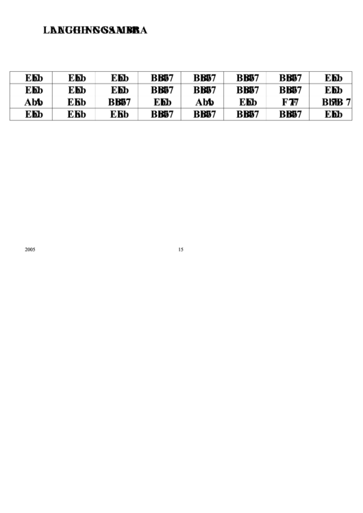 Laughing Samba Chord Chart printable pdf download