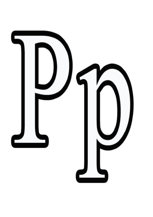 P Letter Template printable pdf download