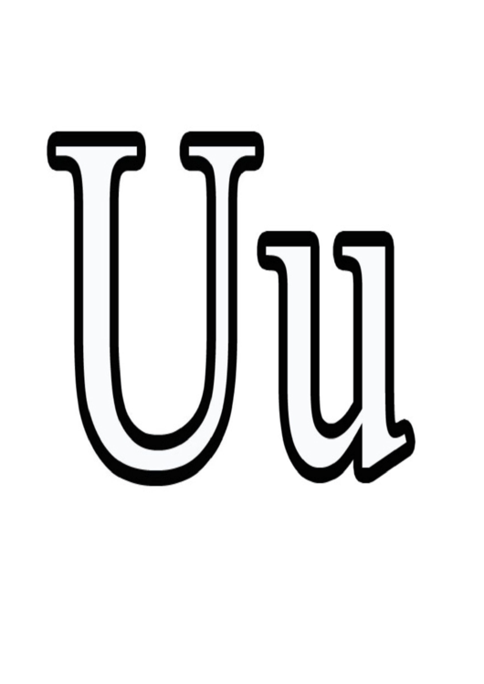 U Letter Template printable pdf download