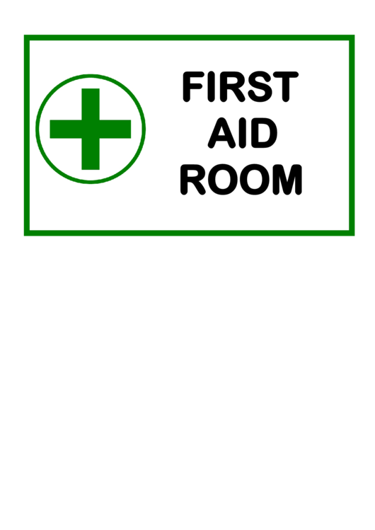 First Aid Sign Template printable pdf download