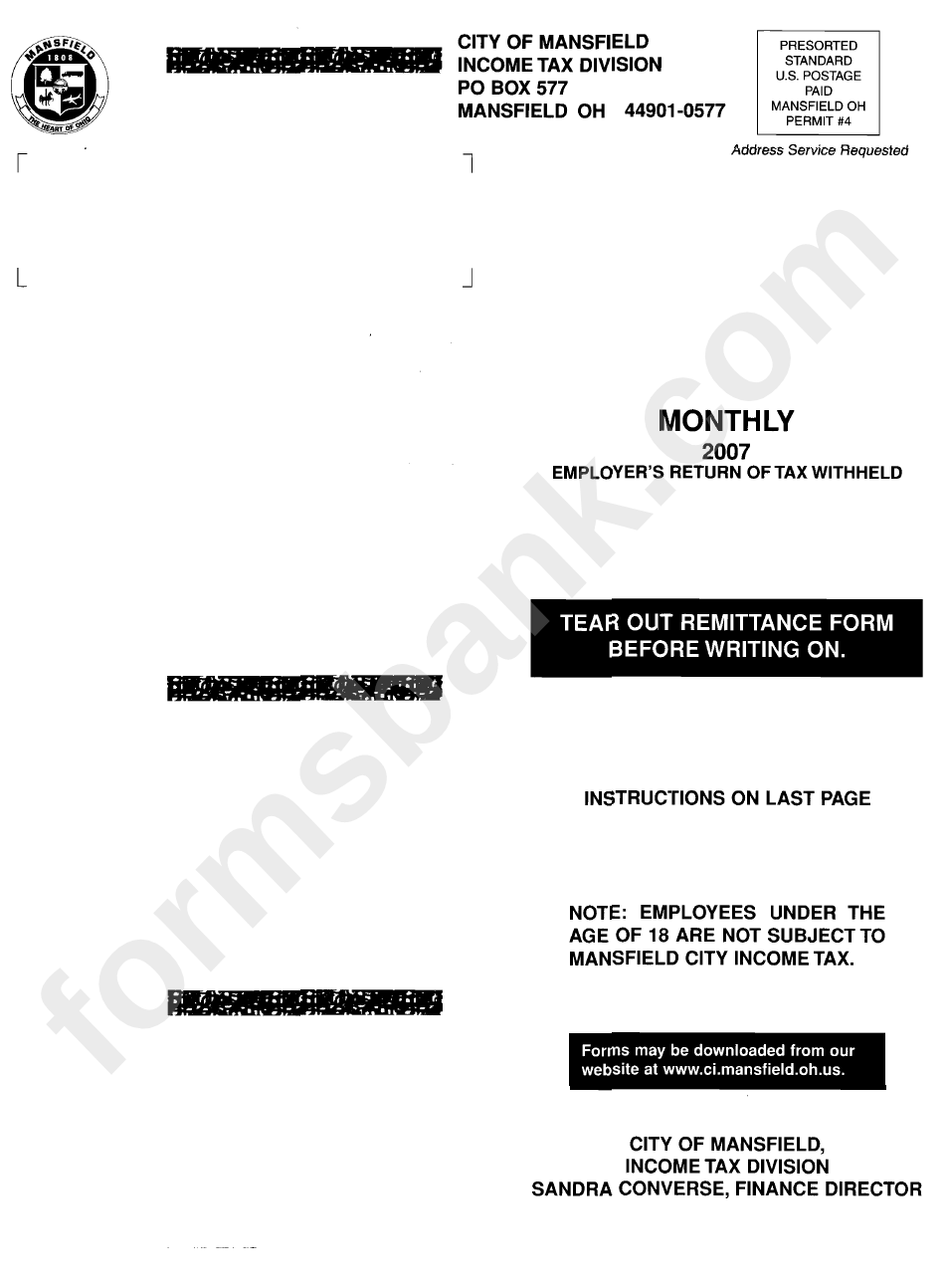 Form Ewr-99 - Employer'S Return Of Tax Withheld printable pdf download