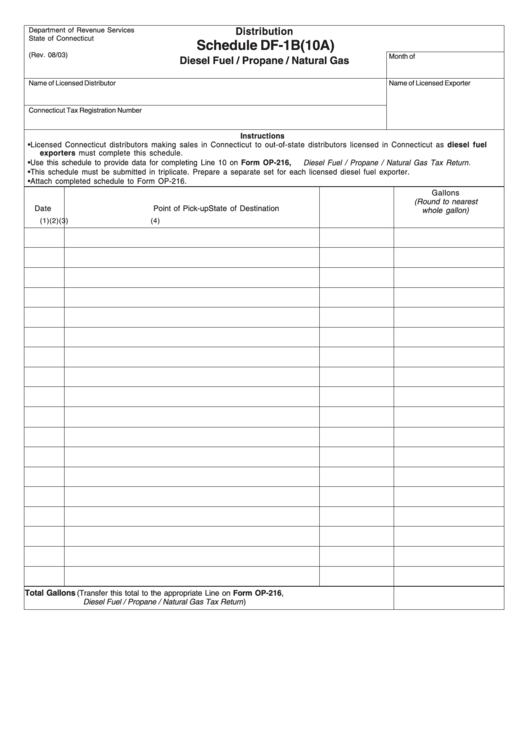 Schedule Df-1b(10a) - Diesel Fuel/propane/natural Gas Form printable ...