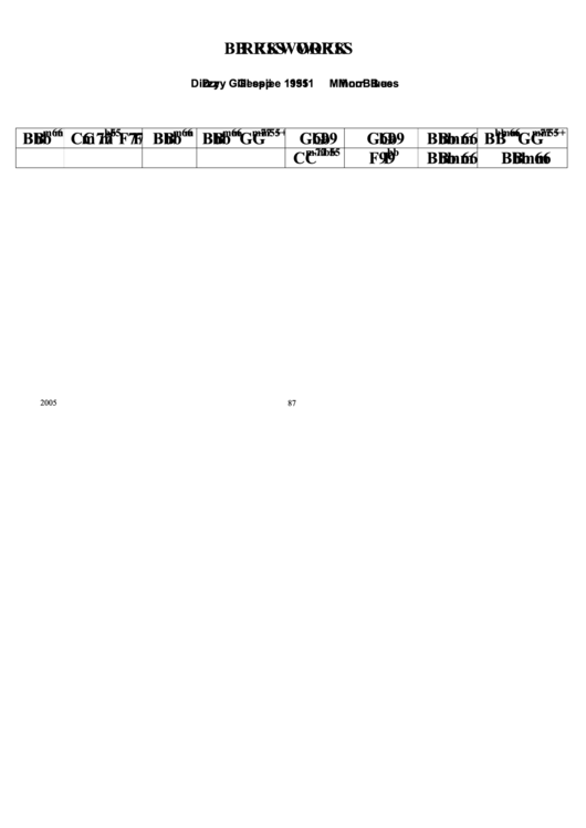 Jazz Chord Chart - Birks Works printable pdf download