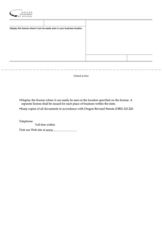 License Display Form printable pdf download