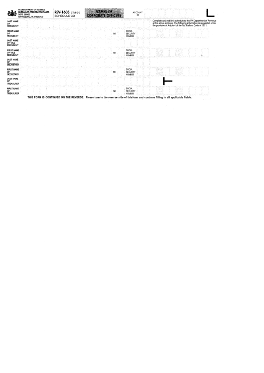 Form Rev-1605 - Schedule Co printable pdf download