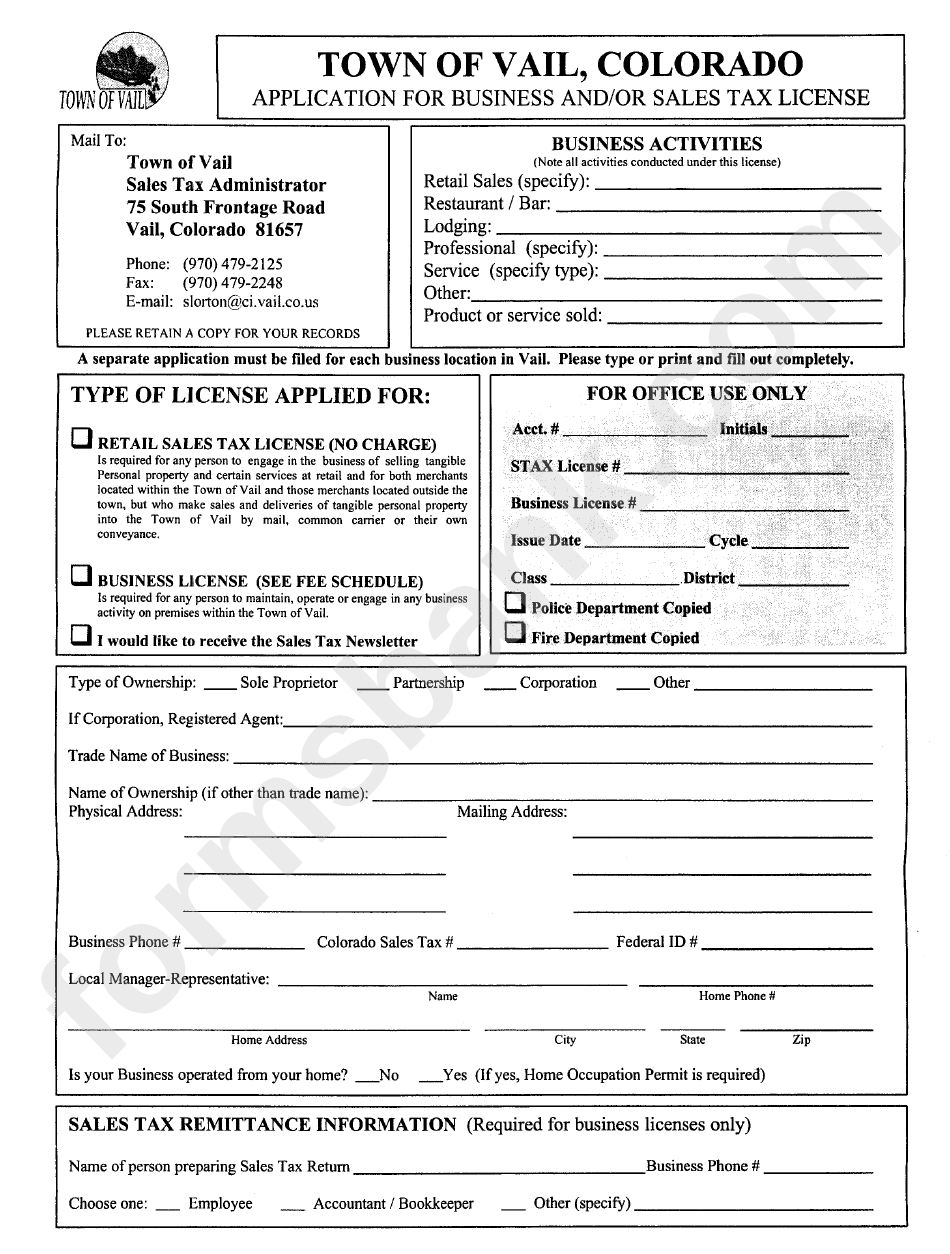 Application For Business And or Sales Tax License Form Printable Pdf Application For Business And or Sales Tax License Form Printable Pdf