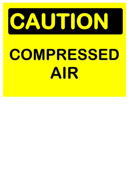 Compressed Air Sign printable pdf download