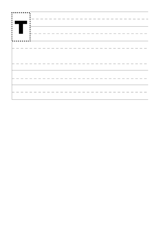 Alphabet Writing Practice Sheet For Preschoolers - T printable pdf download