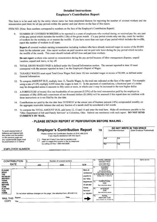 Employer'S Contribution Report printable pdf download