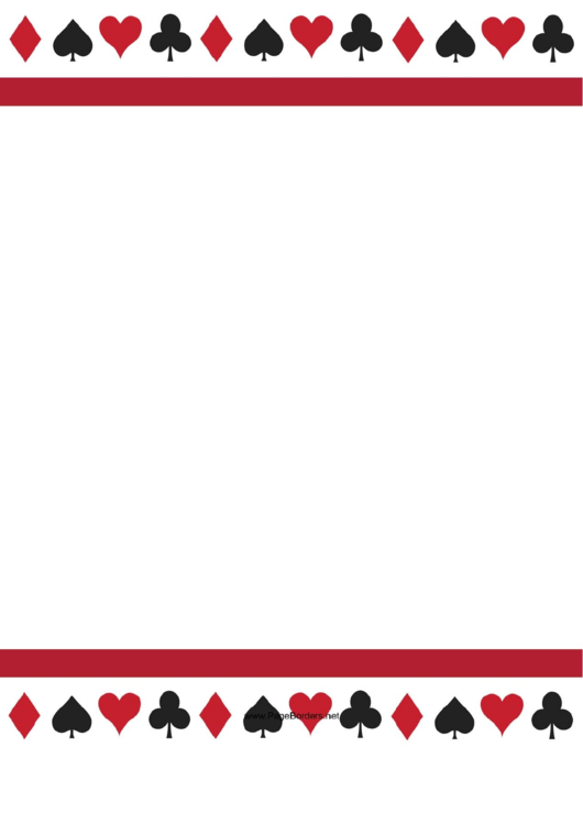 Playing Card Border Template printable pdf download