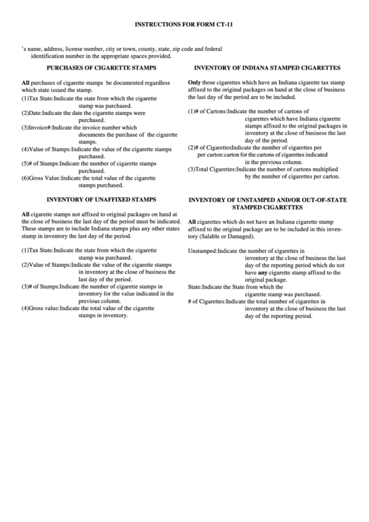 Instructions For Form Ct-11 printable pdf download