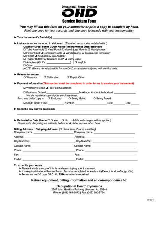 Top 8 Return Of Service Form Templates Free To Download In PDF Format