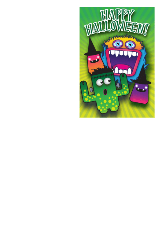 Halloween Card Template printable pdf download