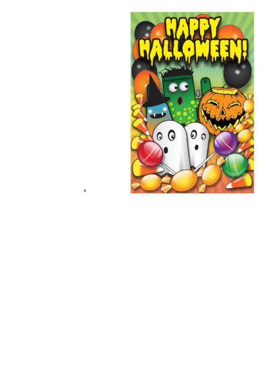 Halloween Card Template printable pdf download