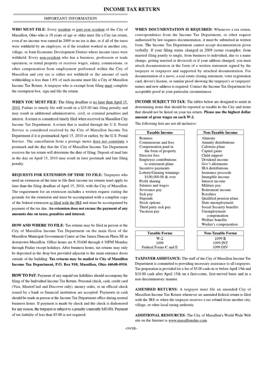 Massillion City Income Tax Form Instructions - State Of Alaska ...