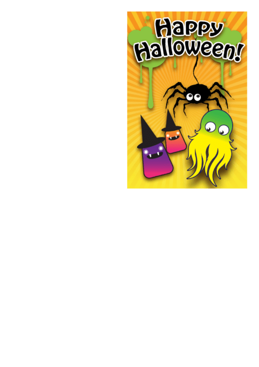 Halloween Card Template printable pdf download