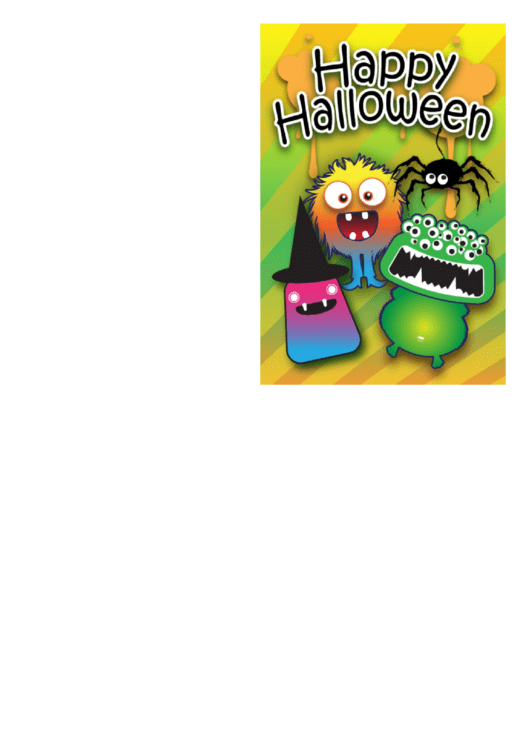 Halloween Card Template printable pdf download