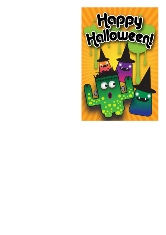 Halloween Card Template printable pdf download