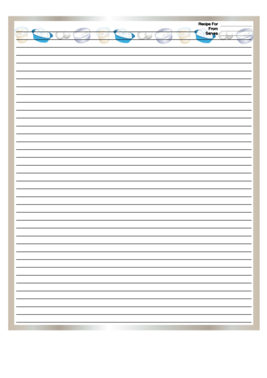 Ingredients Recipe Card 8x10 printable pdf download